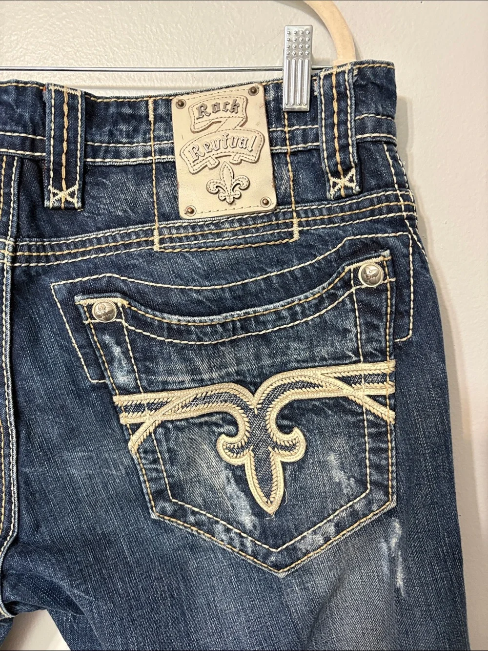 Rock Revival | Jeans | Rock Revival Patrick Boot Jeans 34x32 Dark Wash ...